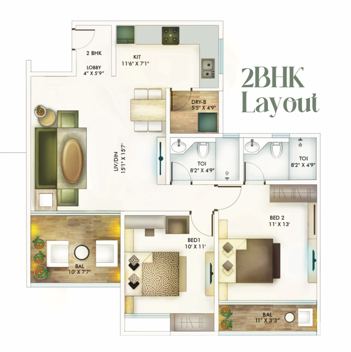 Parkland - 2 & 3 BHK Houses